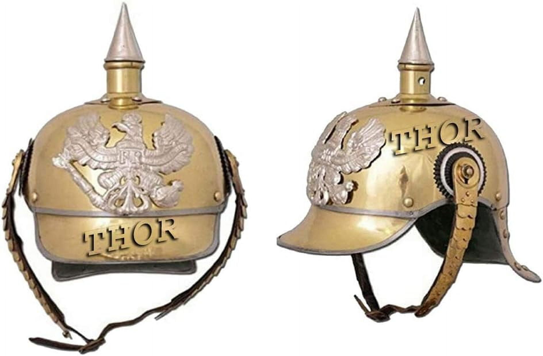 THOR INSTRUMENTS German Spiked Pickelhaube Brass Officer Armor Helmet ...