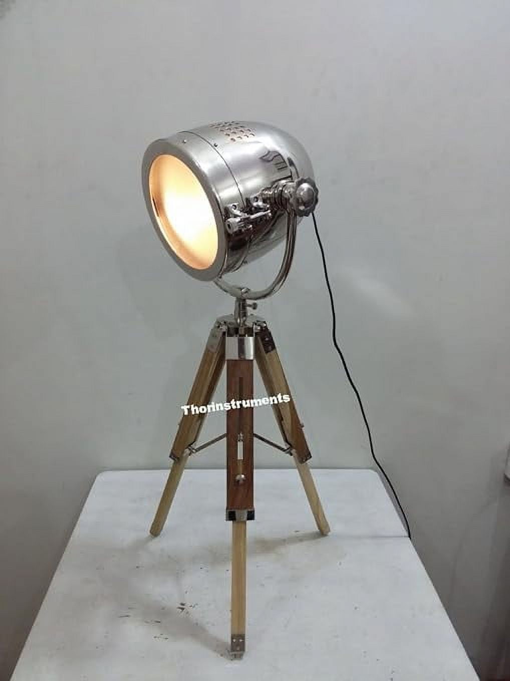 THOR INSTRUMENTS Hollywood Royal Nautical Tripod Table LAMP Wooden ...