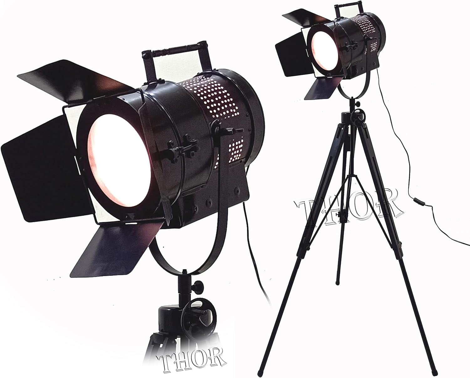 THOR INSTRUMENTS Hollywood Theater Searchlight Tripod Marine Spotlight ...