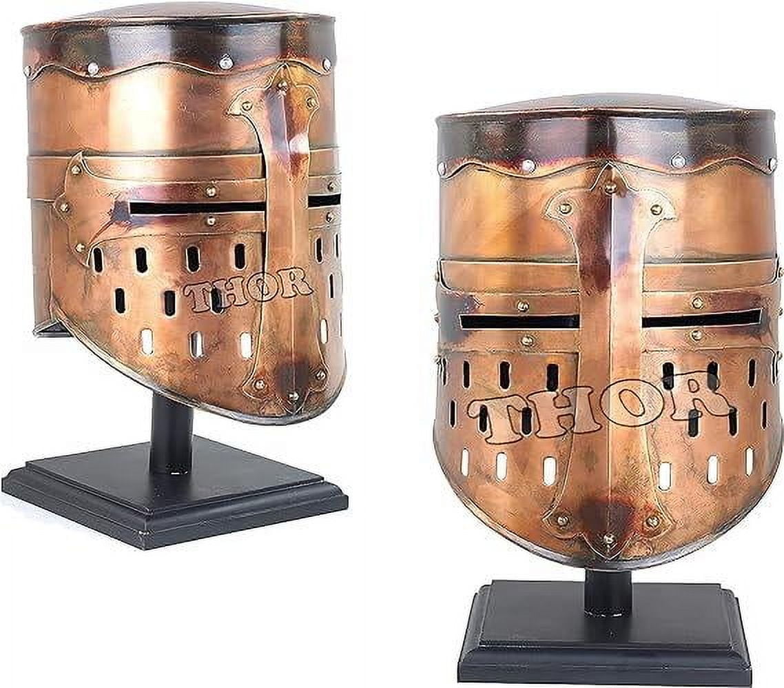 THOR INSTRUMENTS Knights Templar Crusader Medieval Armor Helmet Copper ...