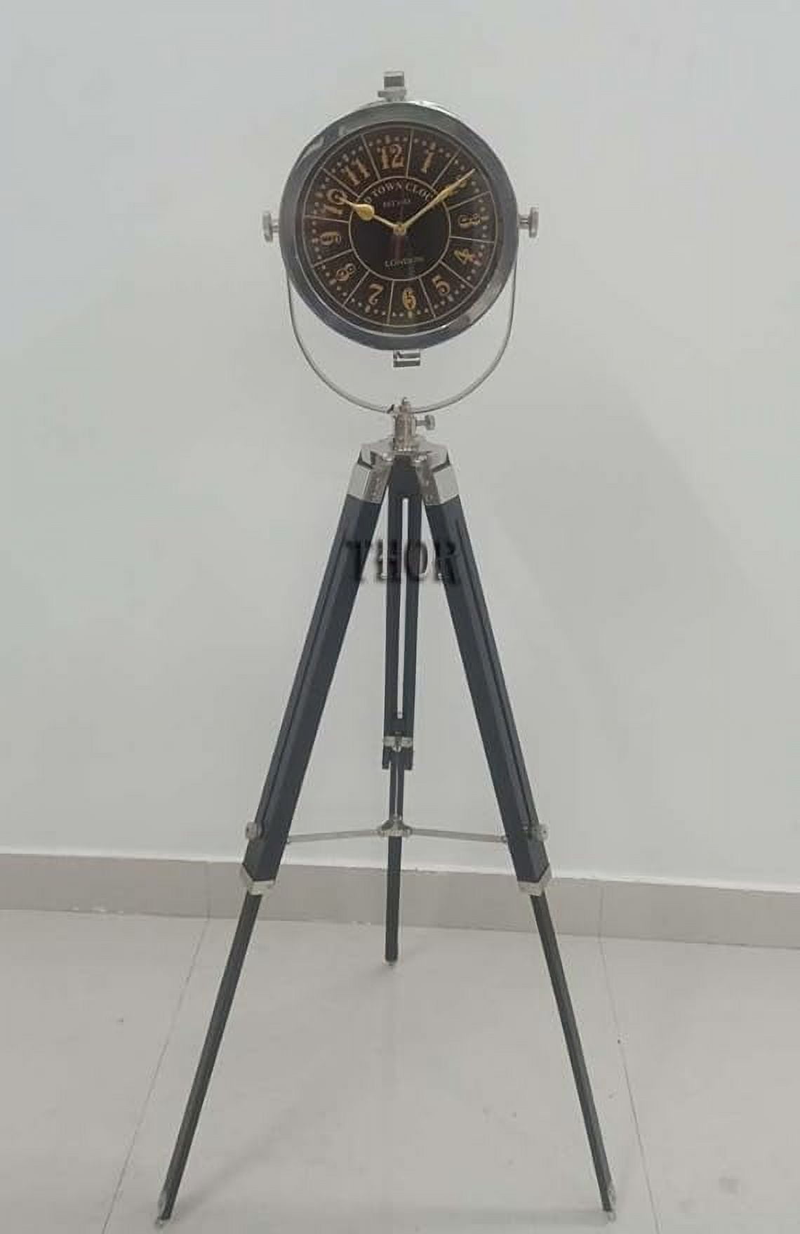 THOR INSTRUMENTS Marine Clock Maritime Vintage Clock Nautical Wooden ...