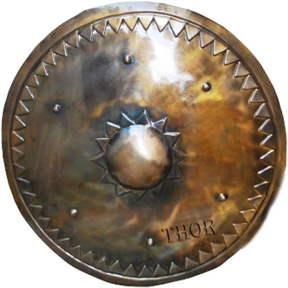 THOR INSTRUMENTS Medieval Antique Armor Steel Cimmerian Round Shield 24 ...