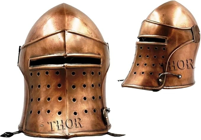 THOR INSTRUMENTS Medieval Armor Barbuta Helmet Knights Templar Crusader ...