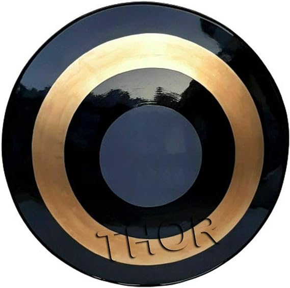 THOR INSTRUMENTS Medieval Armor Round Battle Shield 24" Black Rustic ...