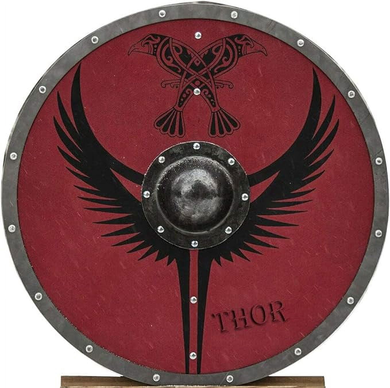 THOR INSTRUMENTS Medieval Armor Viking Bird Designer Wooden Shield ...