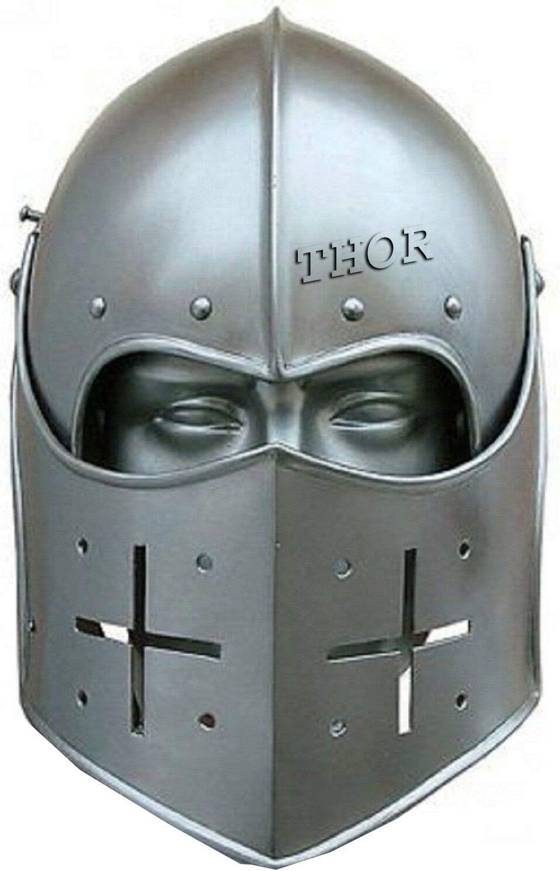 THOR INSTRUMENTS Medieval Barbuta Helmet Knight Templar Crusader Armour ...