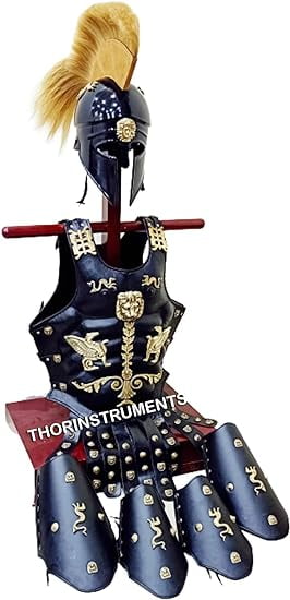THOR INSTRUMENTS Medieval Corinthian Helmet Leather Armor Muscle ...