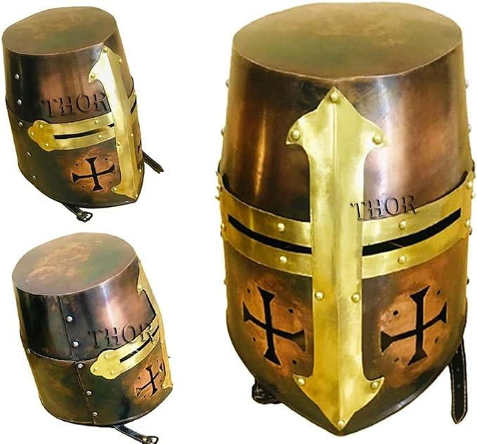 THOR INSTRUMENTS Medieval Crusader Great Knights Templar Armor Helmet ...