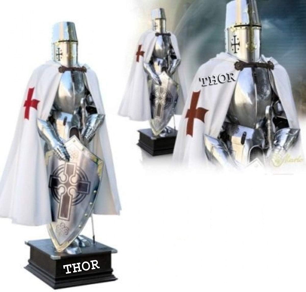 THOR INSTRUMENTS Medieval Knight Crusader Full Suit of Armor Wearable ...