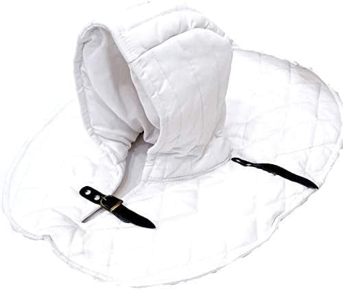 THOR INSTRUMENTS Medieval Renaissance New Armor Padded Arming Cap Collar Head Neck Cotton White ...