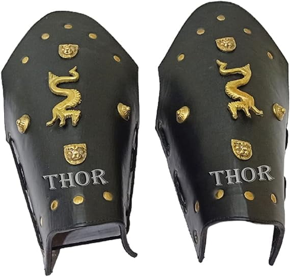THOR INSTRUMENTS Medieval Roman Bracers Ancient Armor Leather Arm Guard ...