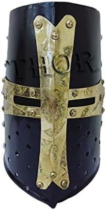 THOR INSTRUMENTS Medieval Templar Crusader Knight Armor Helmet Rustic ...