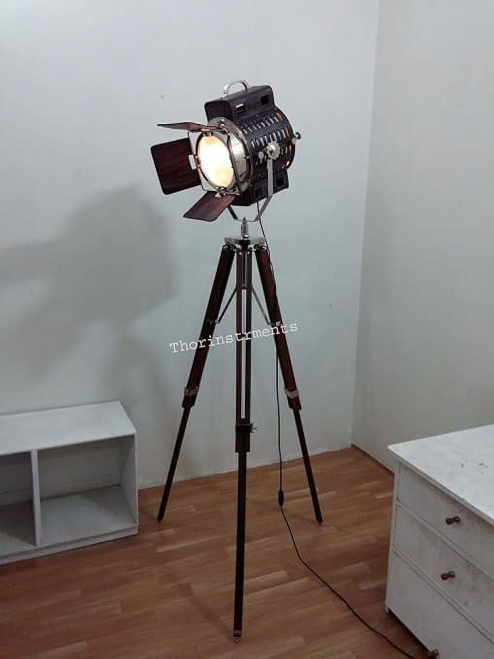 THOR INSTRUMENTS Nautical Floor SEARCHLIGHT Spotlight with Heavy Tripod ...