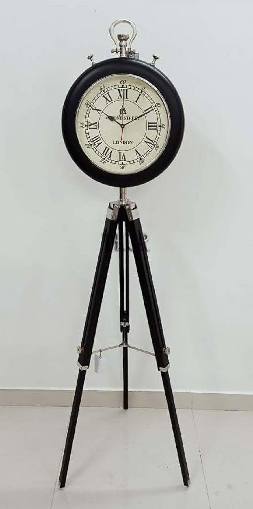 THOR INSTRUMENTS Nautical Marine London Clock Wooden Street Time Clock ...