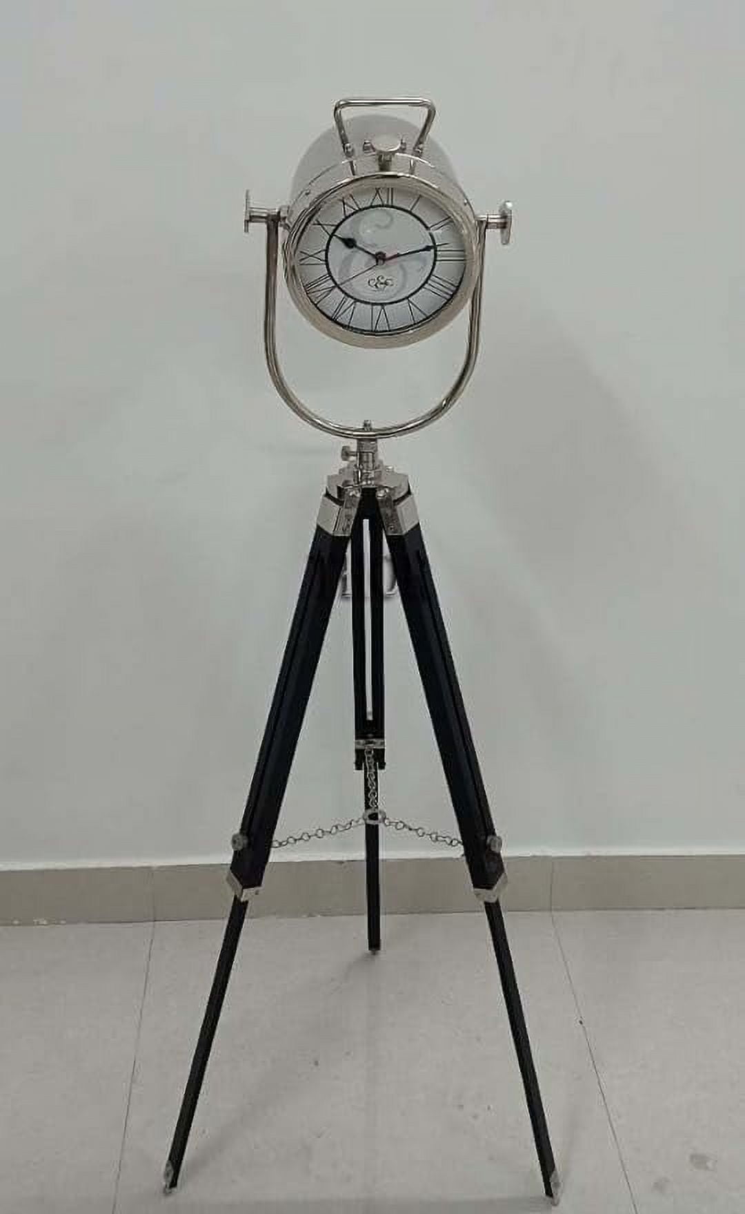 THOR INSTRUMENTS New Vintage Beautiful Wooden Tripod Clock Nautical ...