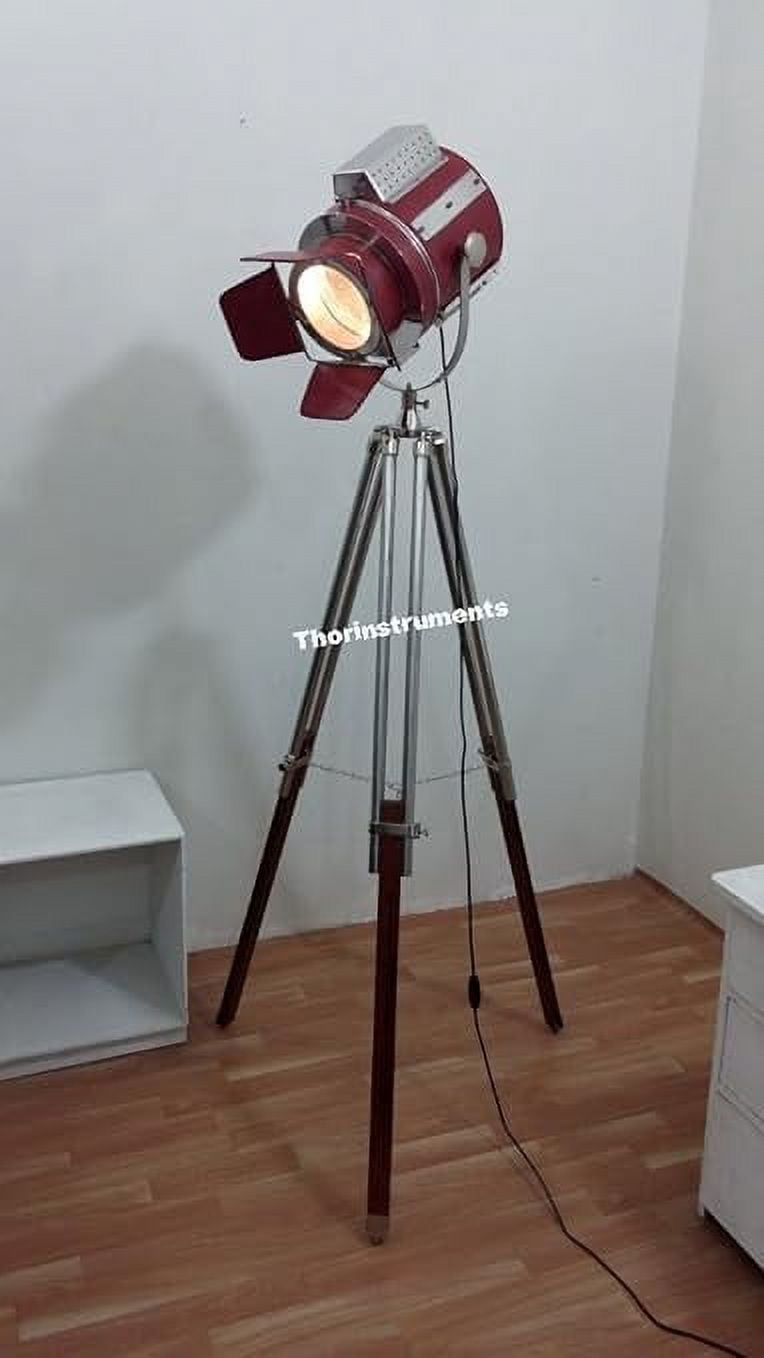THOR INSTRUMENTS Photography Design Chrome Floor Spotlight with Leather ...