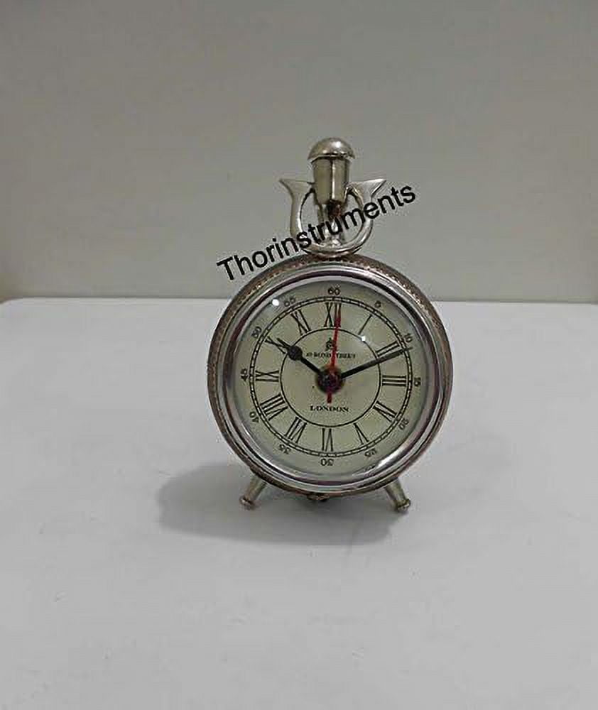 THOR INSTRUMENTS Vintage Nautical Roman Counter Table Top Leather Clock ...