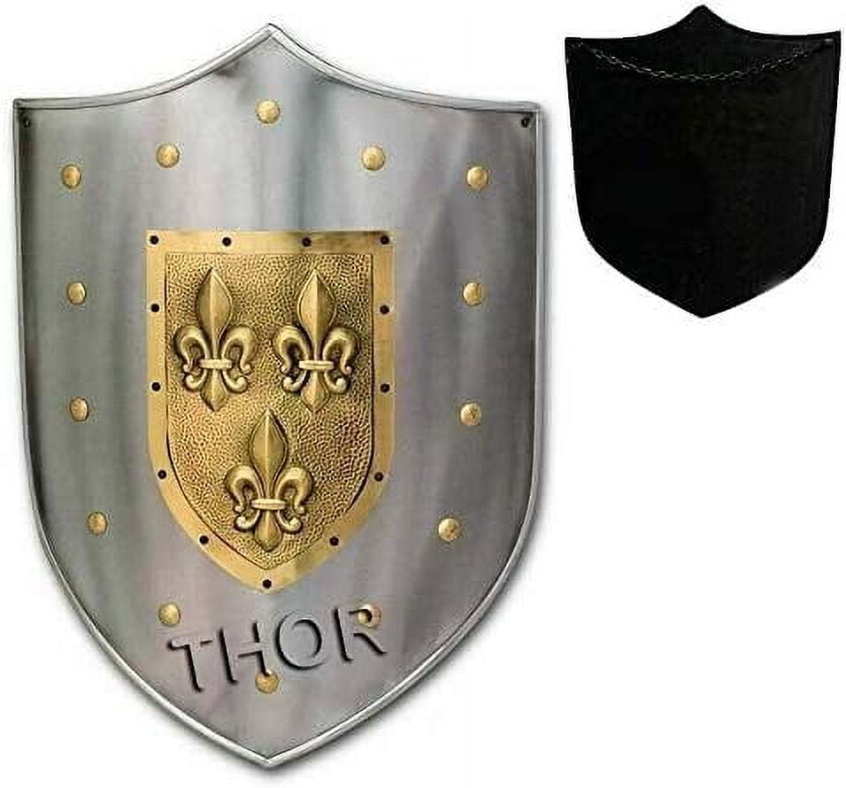 THOR INSTRUMENTS X-Mas Knight Medieval Heater Shield Sca Larp Waster 18 ...