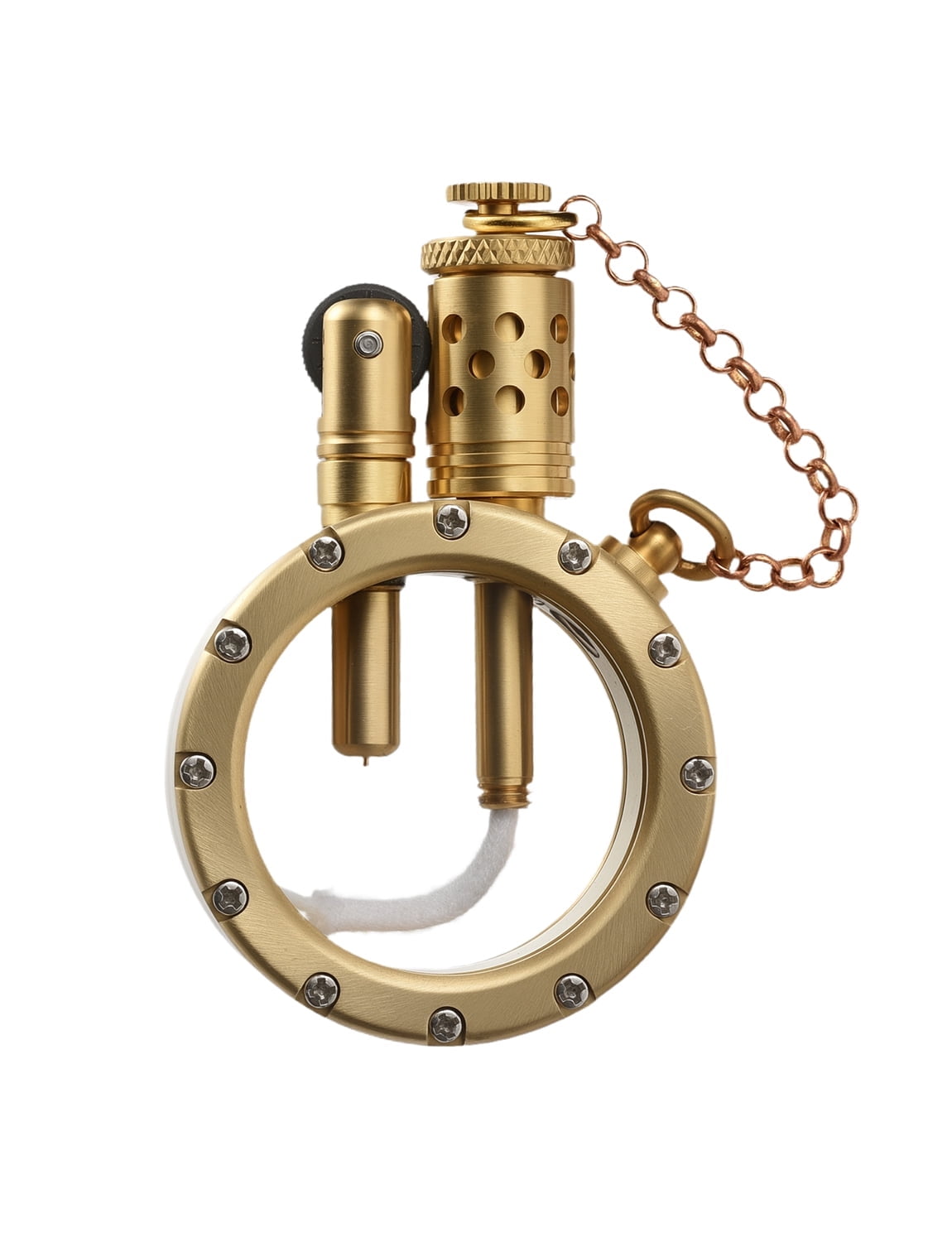 Refillable Windproof Classic Copper Kerosene Lighter,Safety Lock ...