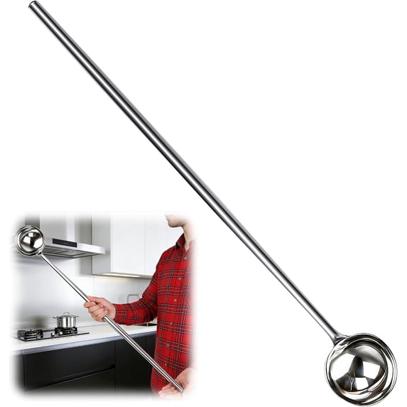 THOUSANDSUNNY Extra Large Stainless Steel Spoon, 47” Large Spoon Giant ...