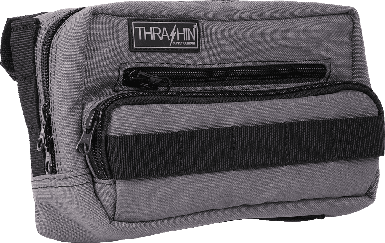 THRASHIN SUPPLY CO. Handlebar Bag Plus - Gray THB-0018 - Walmart.com