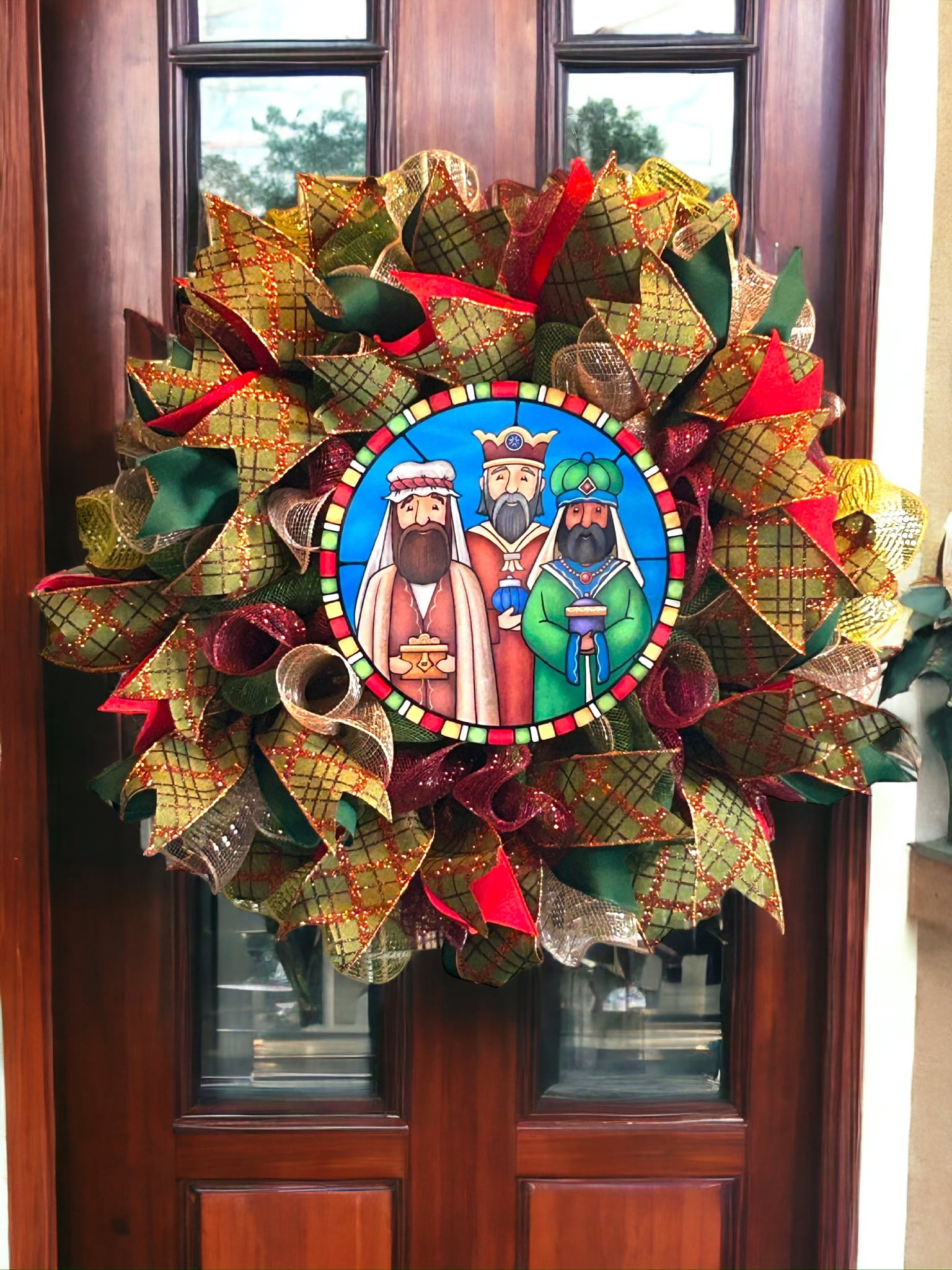 THREE KINGS CHRISTMAS WREATH, RELIGIOUS CHRISTMAS - Walmart.com