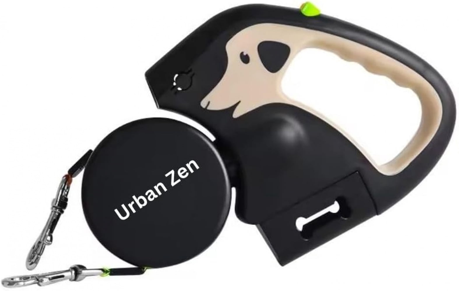 THREE TREE Retractable Dog Leash, 3m, Black Nylon, Standard Size, All ...
