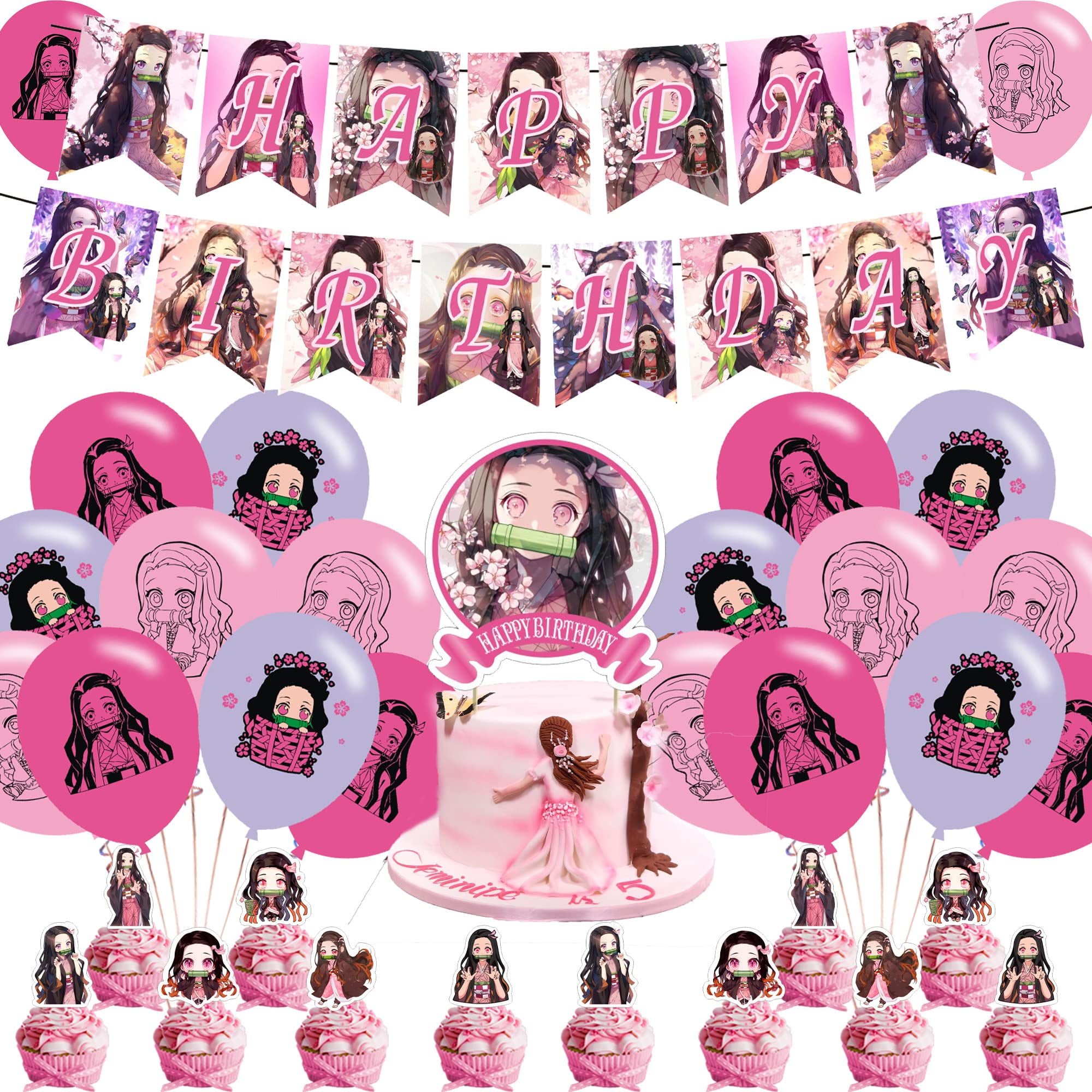 THREEMAO Party Decorations, Birthday Party Supplies - Rose Gold Foil ...