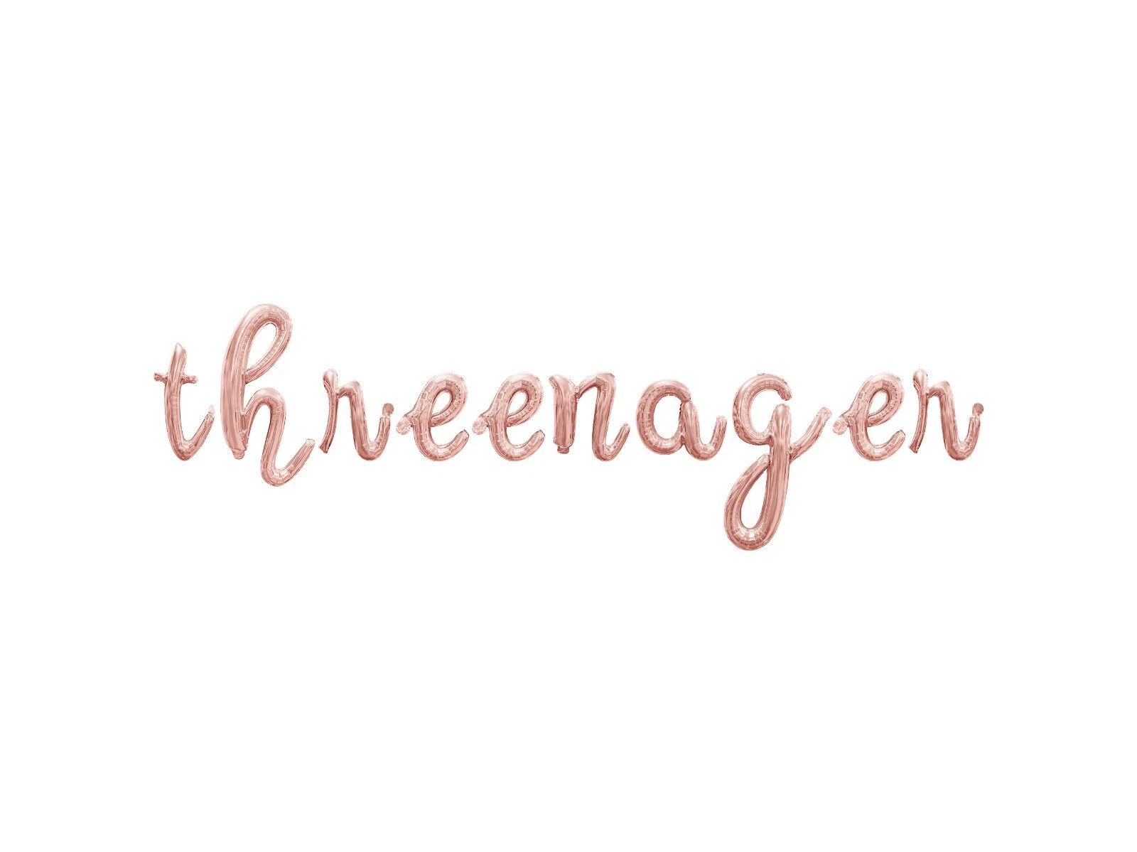 THREENAGER Cursive Letter Balloon Banner - 3rd Birthday Party Supply ...