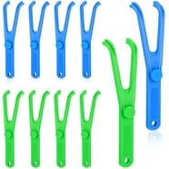 Flossaid FHR Original Dental Floss Holder, Angled Head, Long Handle, 4 ...