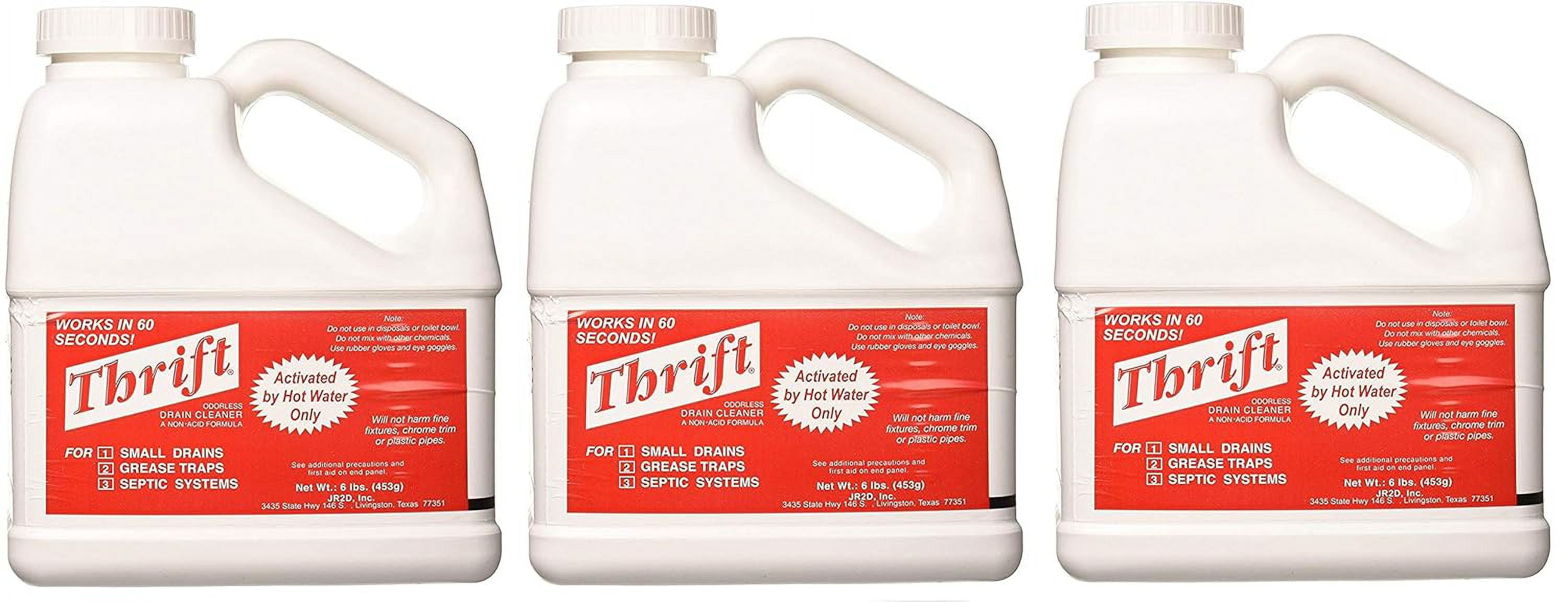THRIFT T-600 Alkaline Based 6 lb. Granular Drain Cleaner (3-(Pack ...
