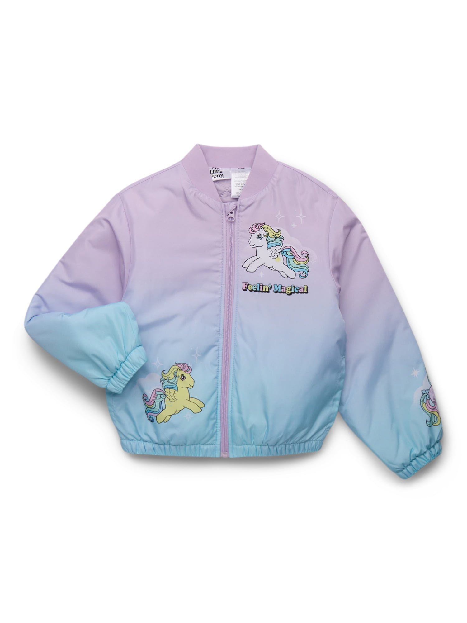 My Little Pony Girls Throwback Bomber Jacket, Sizes 4-12 - Walmart.com