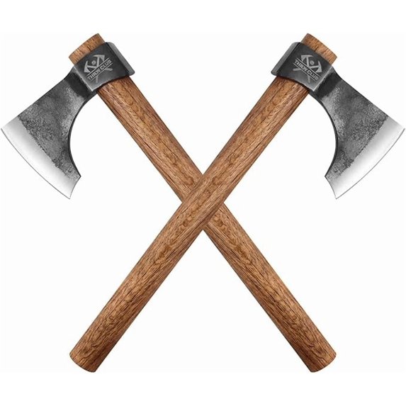 THRWCLUB 2 Pack Camping Axe Set, 16.5" Hand Axe with 1065 High Carbon ...