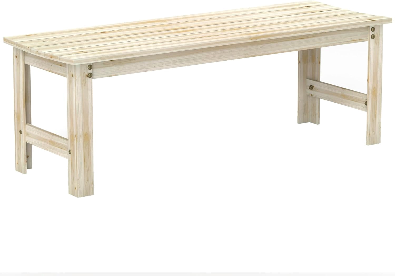 THTGCD 2-Seat Wood Garden Bench, Patio Bench Outdoor Bench with Slatted ...
