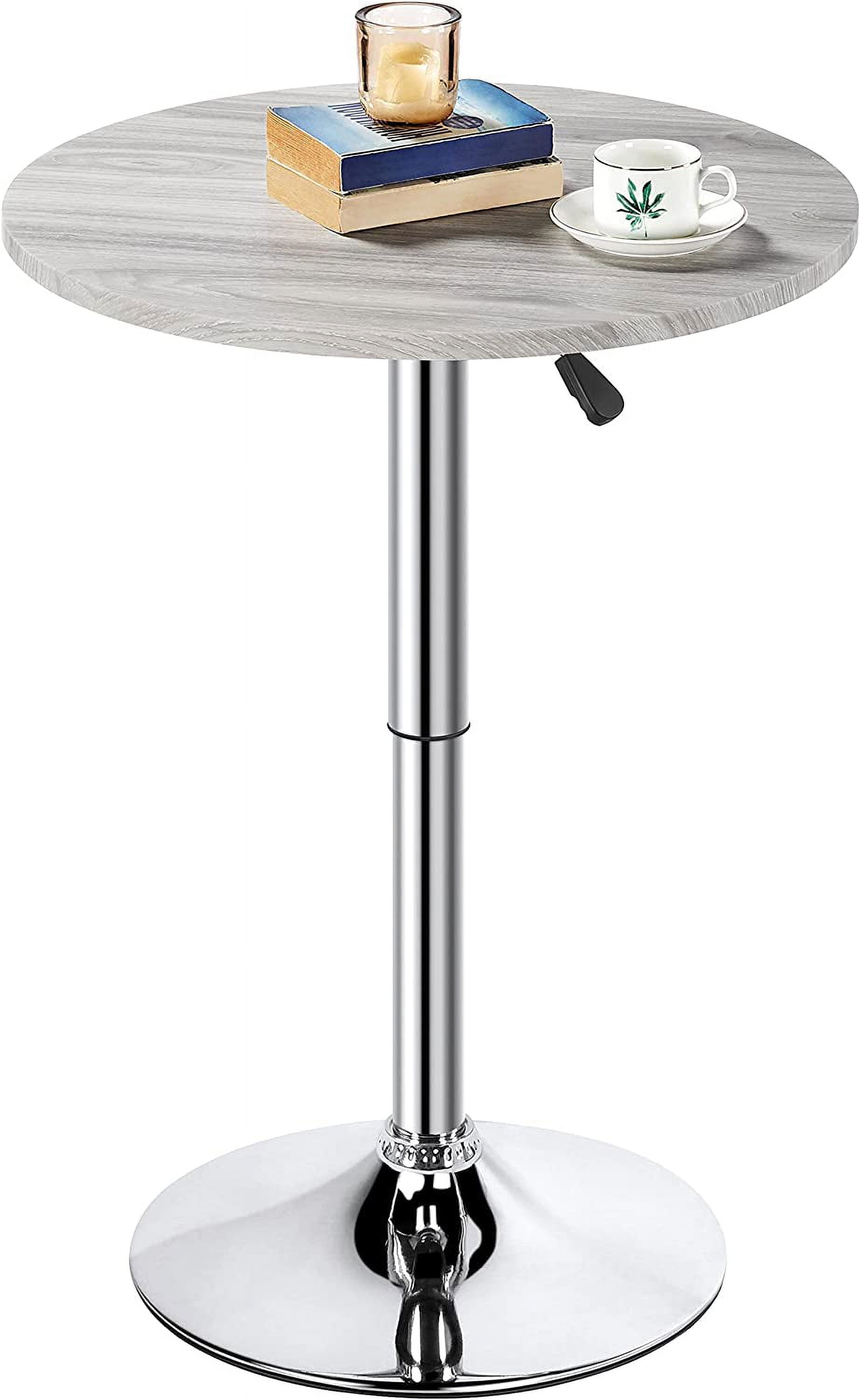 THTGCD Height Adjustable Round Pub Table 360° Swivel Counter Bar Tables ...