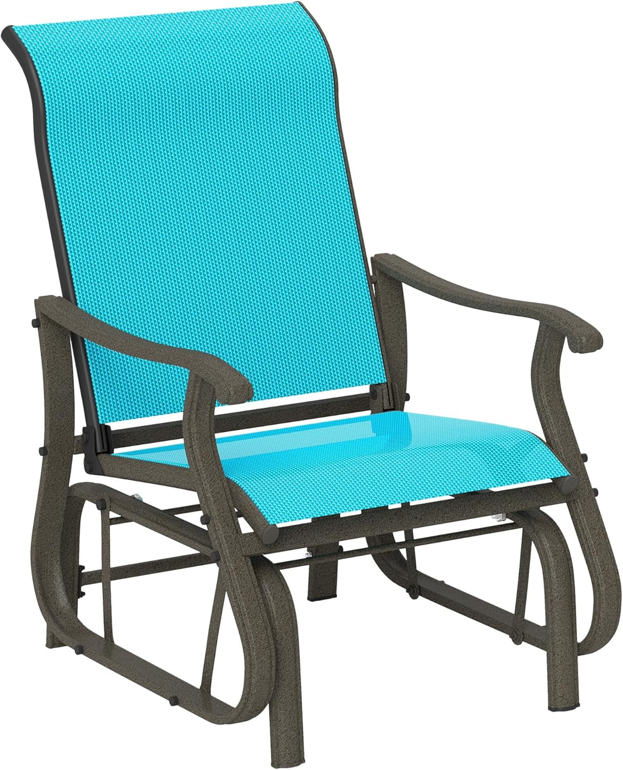 THTGCD Outdoor Glider Chair, Gliders for Outside Patio with Steel Frame ...