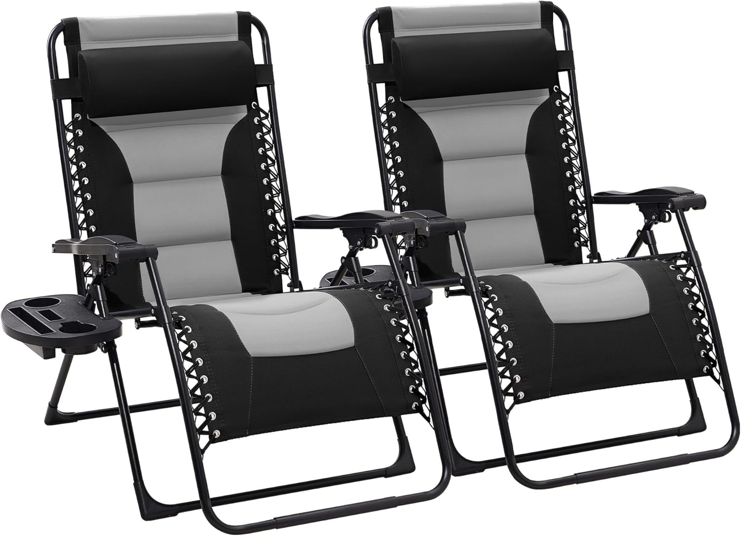 THTGCD Oversized Padded Zero Gravity Chairs, Folding Lounge Chair ...