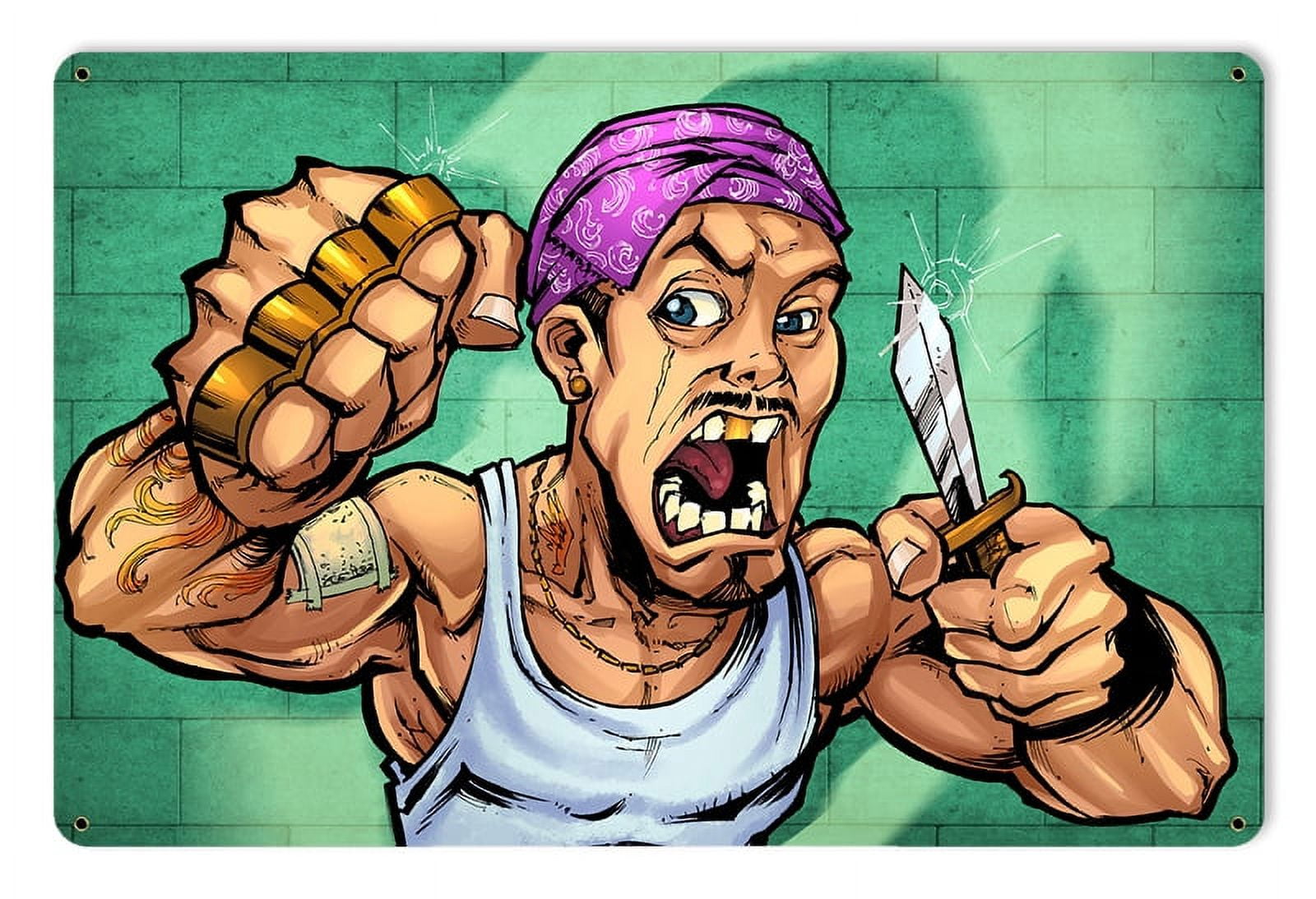 THUG KNIFE Vintage Sign “Made in the USA with heavy gauge steel ...