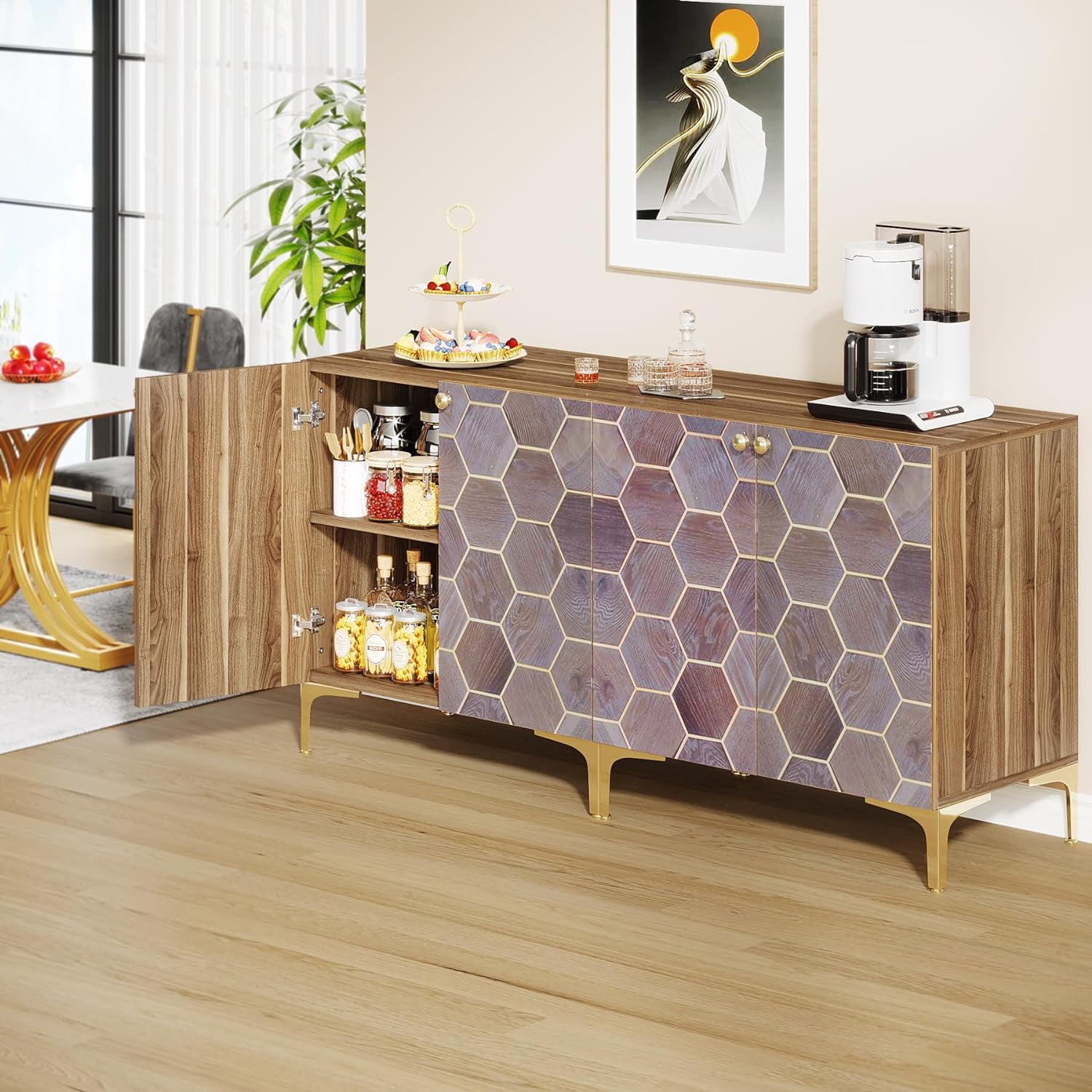 THUMB Sideboard Buffet Cabinet Set of 2, Modern Buffets Storage ...