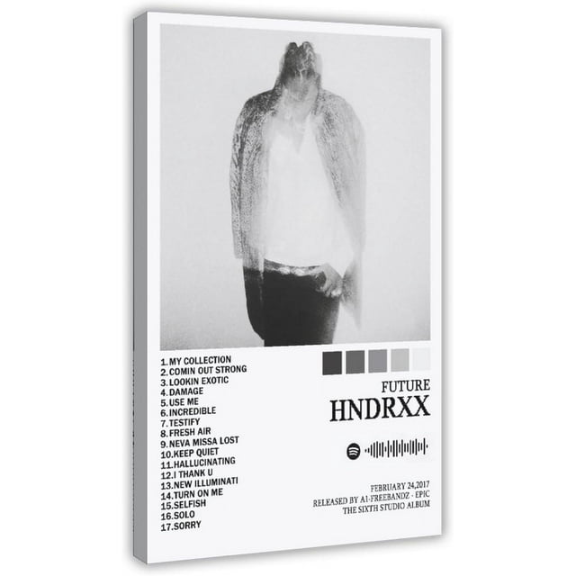 THUMPRO Future Album Cover Poster HNDRXX Canvas Poster Bedroom Decor ...