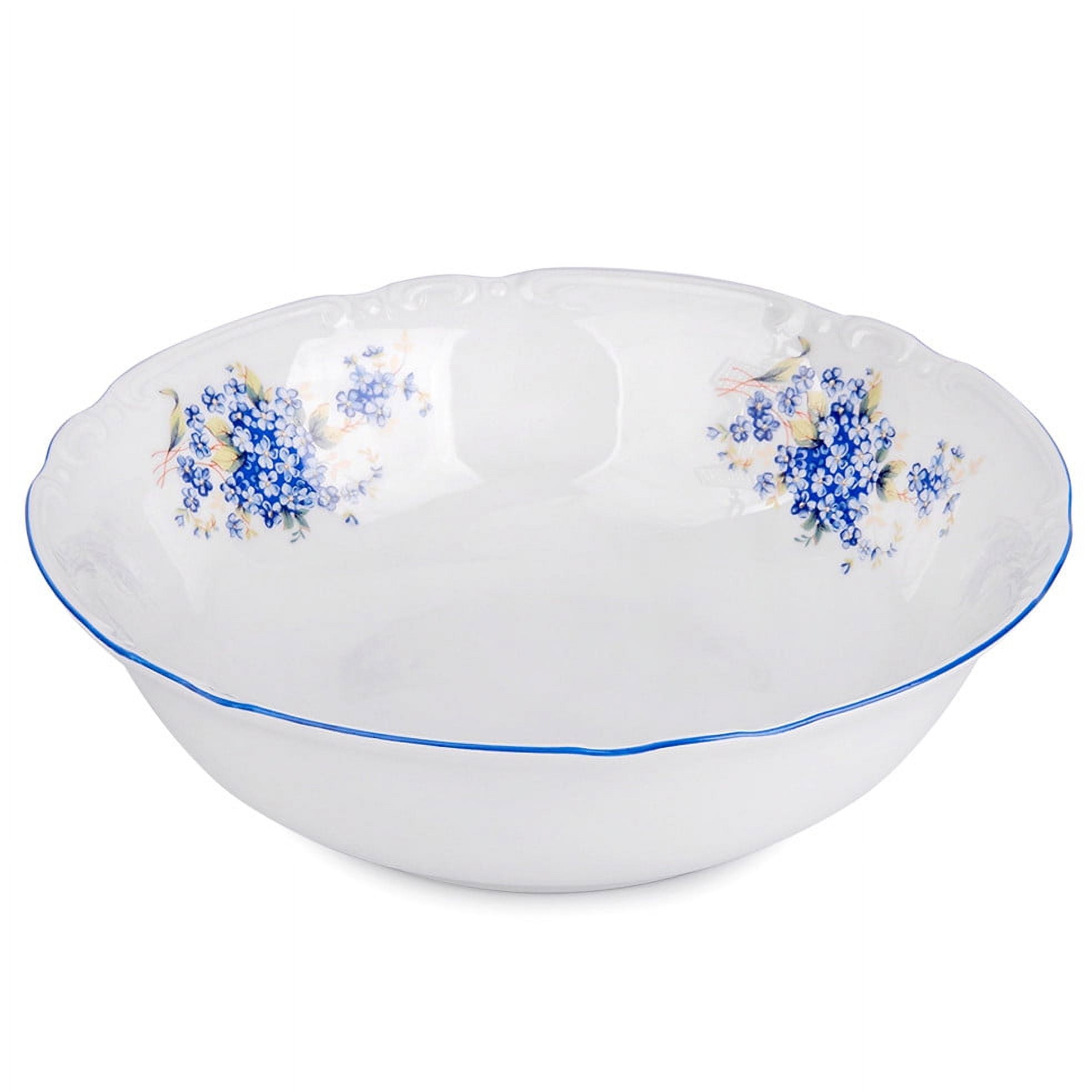 THUN 9" Porcelain Soup Bowl, Forget-Me-Nots Design, Serving Bowl for ...