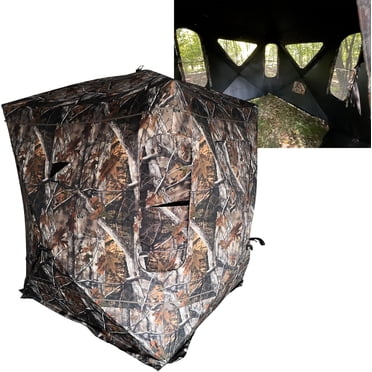 TIDEWE Hunting Blind, Double Ground Blinds 270° See Through for 3-in-1 ...