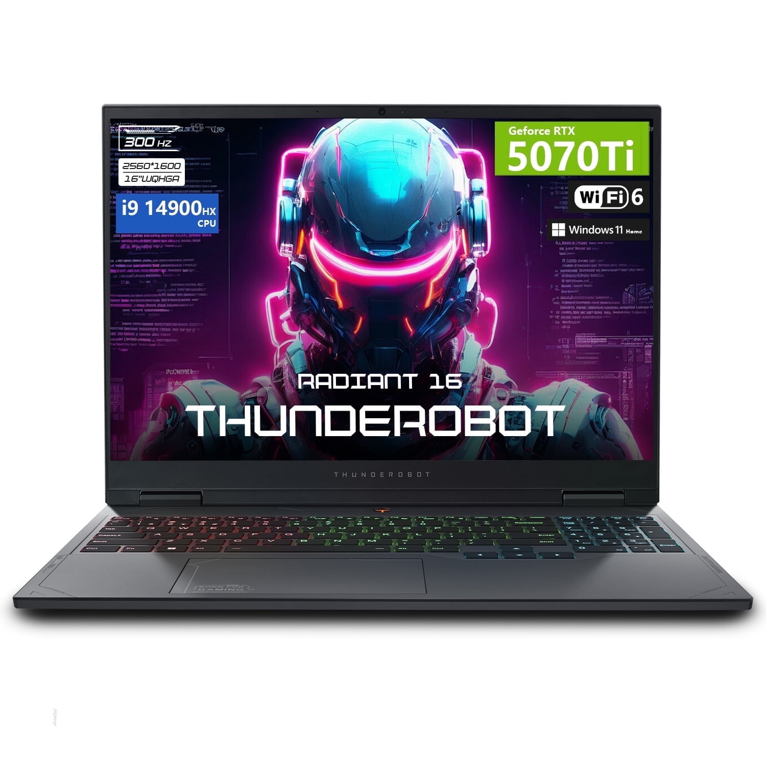 THUNDEROBOT Radiant 16 Laptop, 16" QHD+ 300Hz, Intel i9-14900HX ...