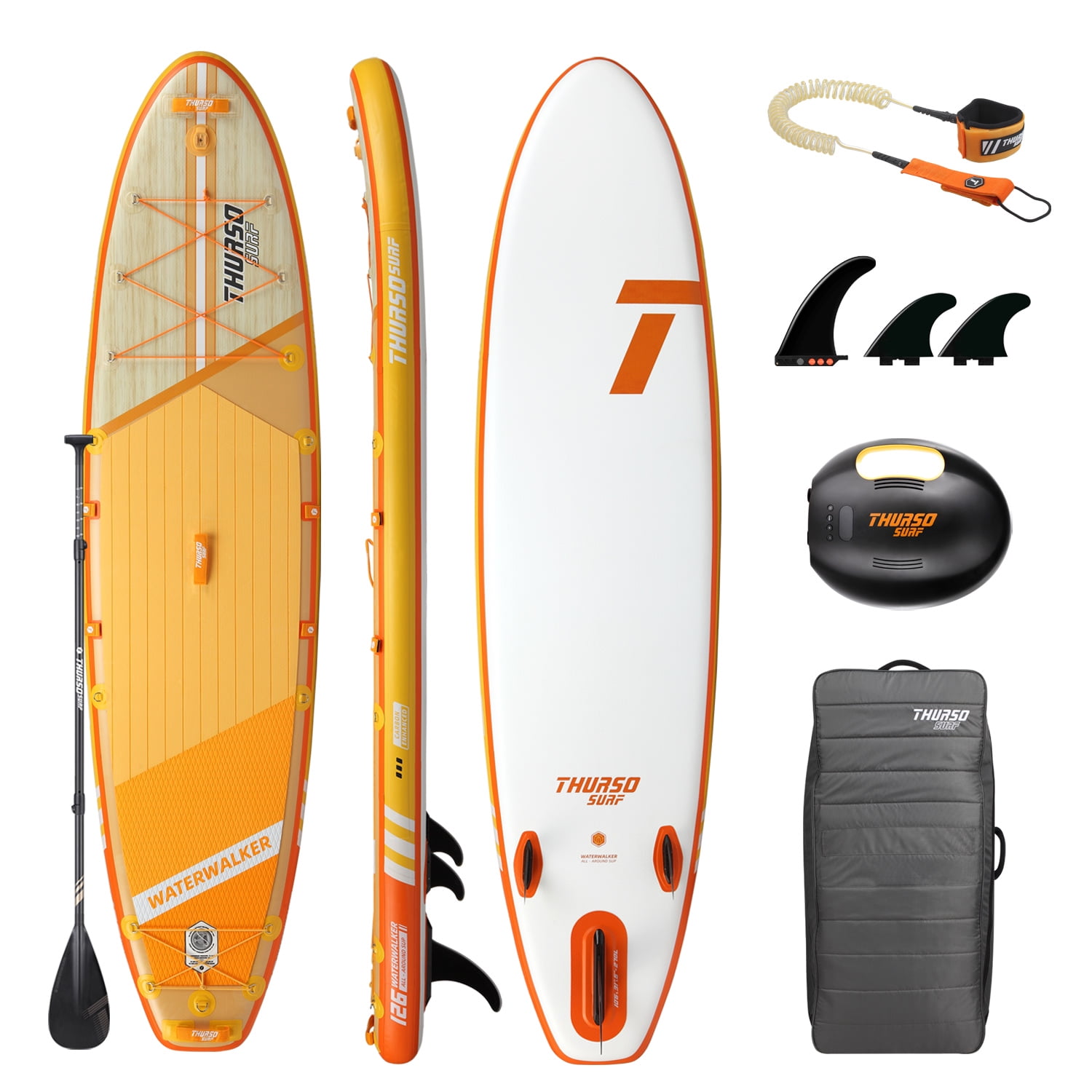 THURSO SURF Inflatable Stand Up Paddle Board All-around SUP Waterwalker ...