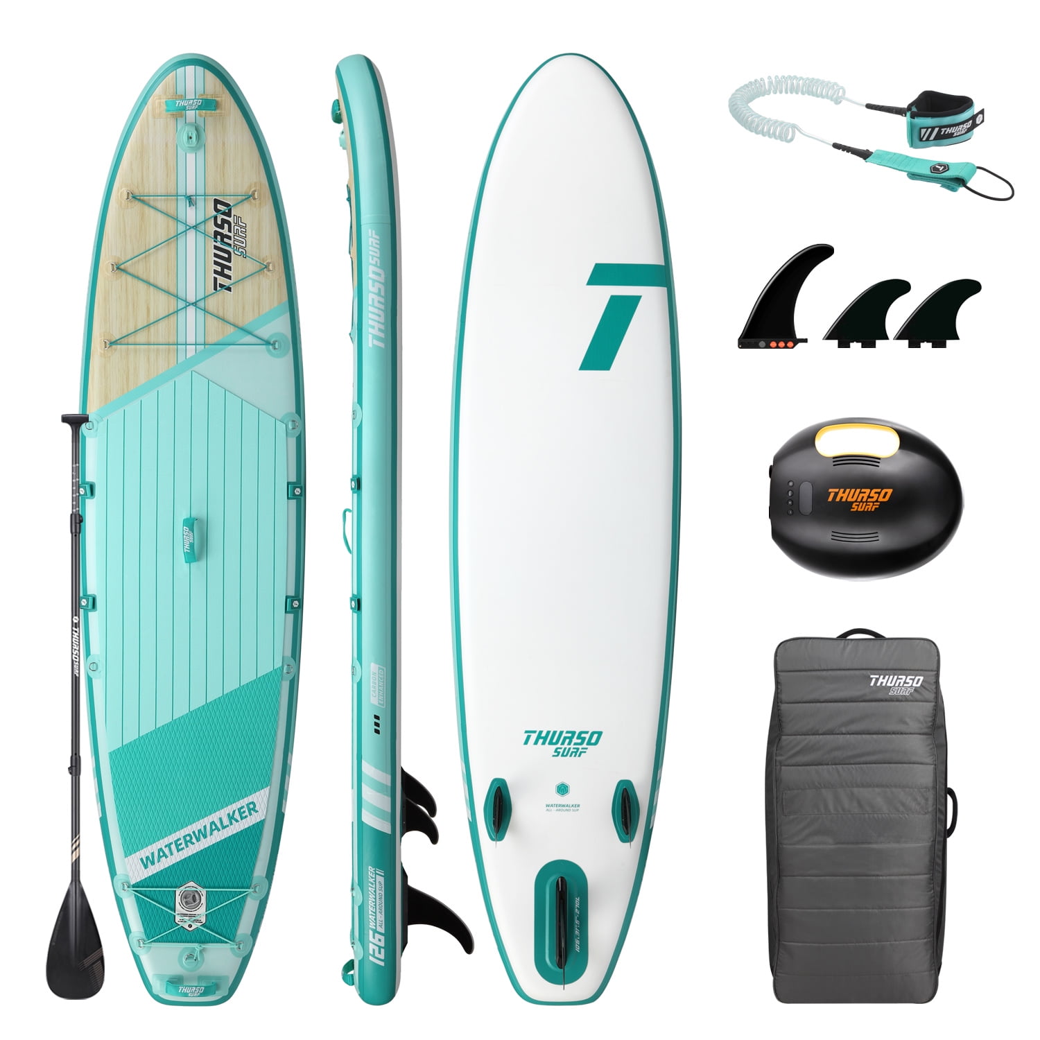 THURSO SURF Inflatable Stand Up Paddle Board All-around SUP Waterwalker ...
