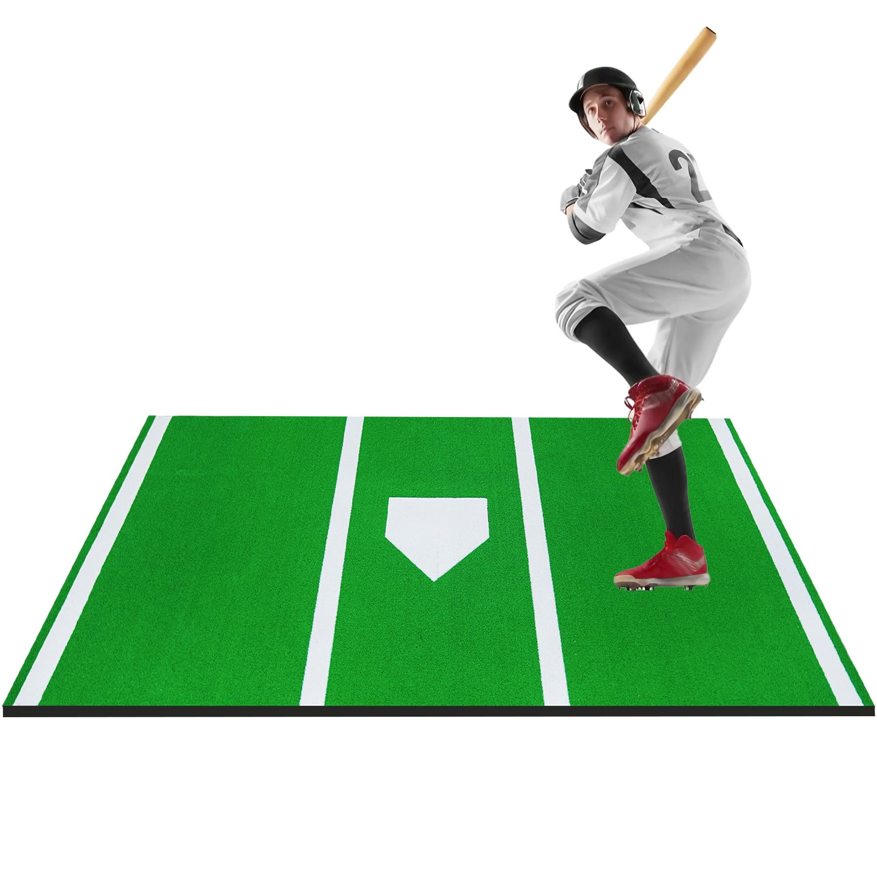THWTGH Baseball Batting Mat, Baseball Hitting Mat for Batting Cage ...