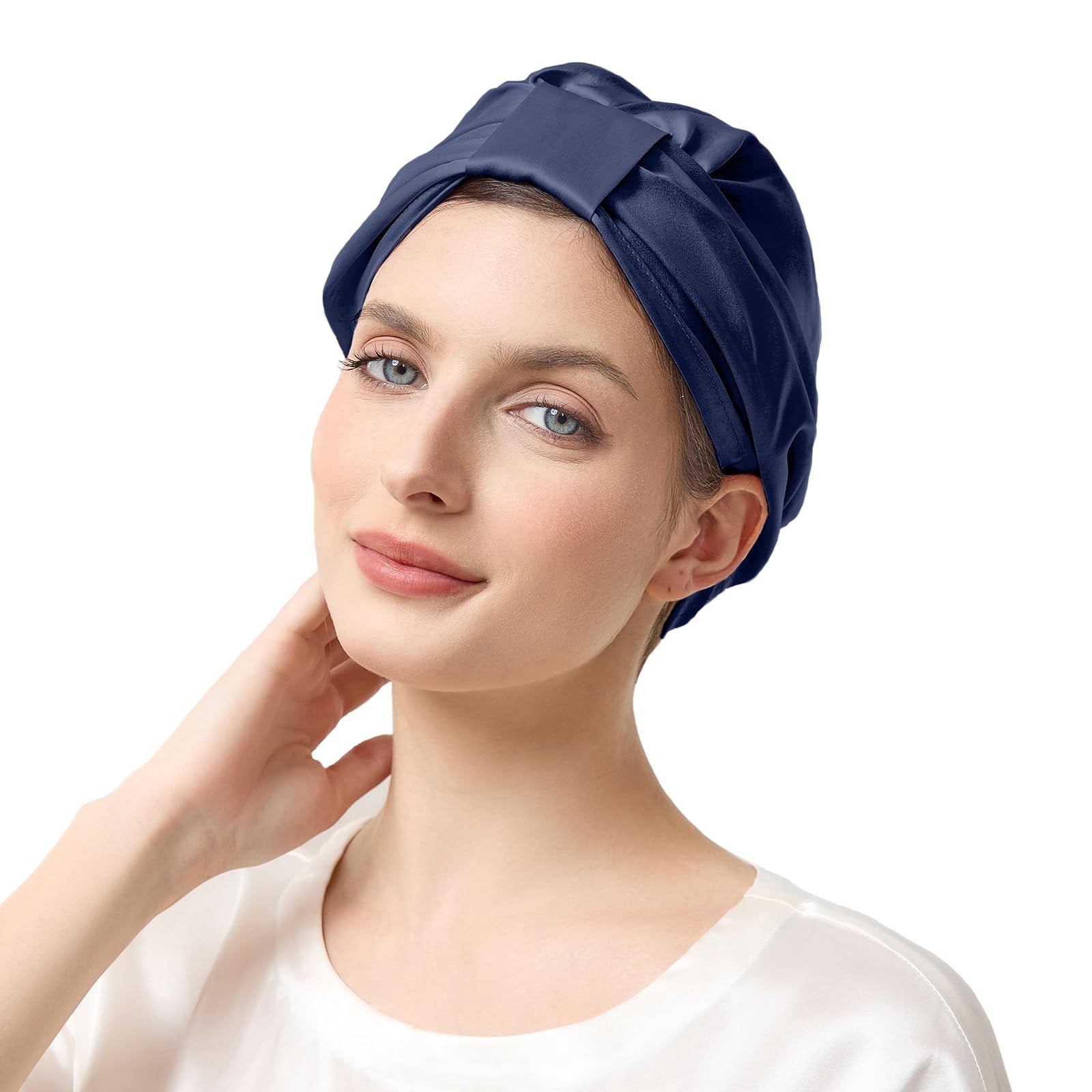 THXSILK 100% Mulberry Silk Bonnet for Sleeping Women Hair Silk Wrap ...