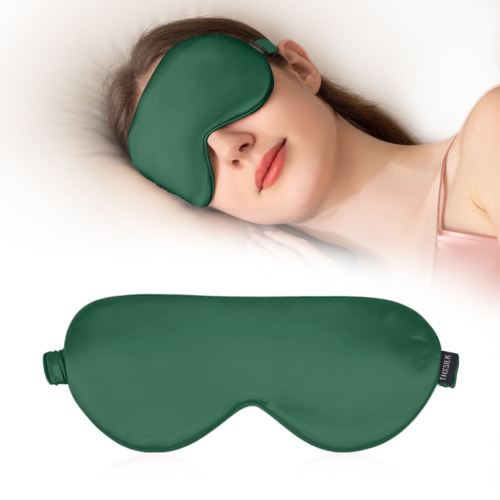 THXSILK 22 Momme Silk Sleep Eye Mask, Super Soft Nighttime Shade for ...