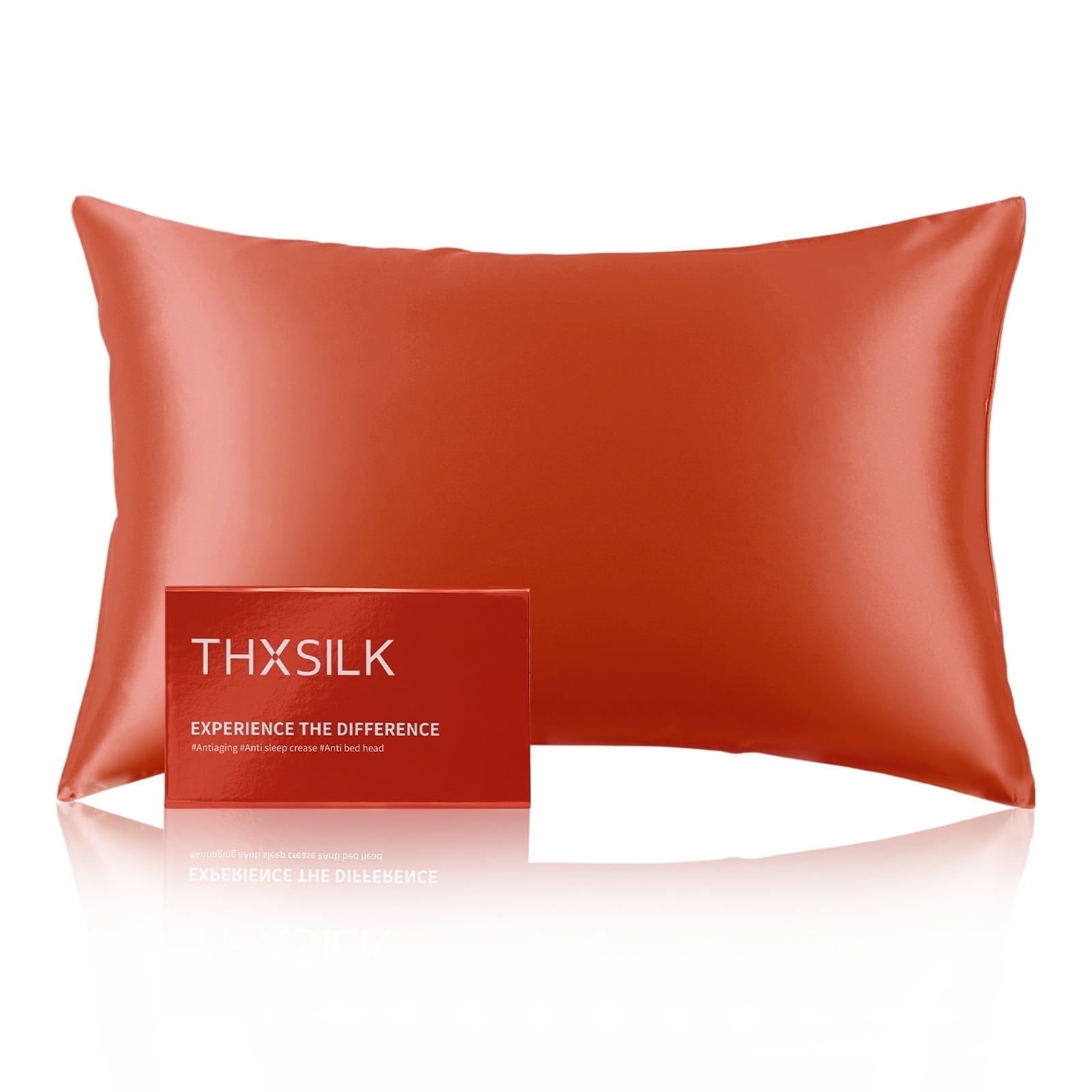 THXSILK 25 Momme Luxury Silk Pillowcase with Gift Box, Both Side Grade 6A Mulberry Silk, Hidden ...