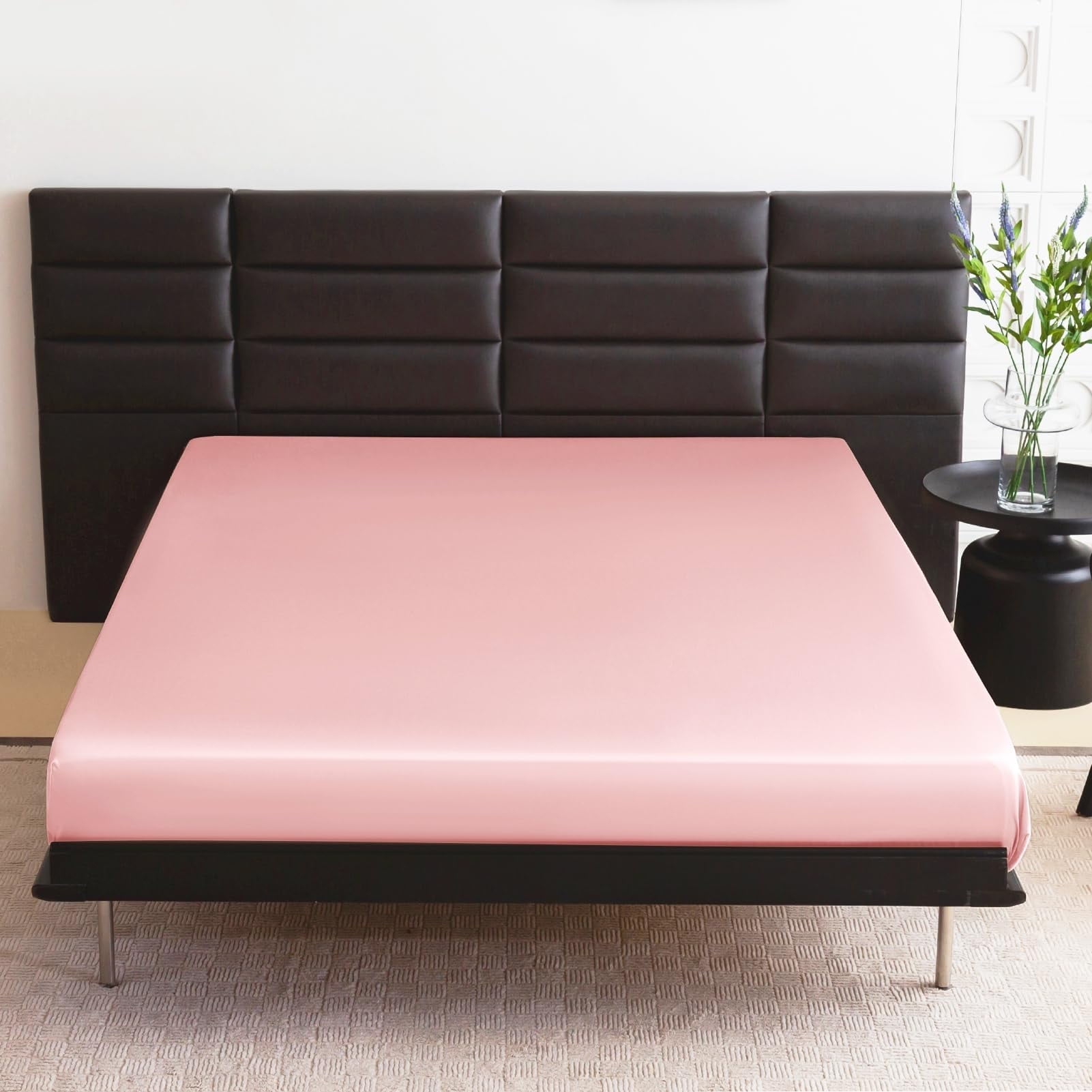 THXSILK Pure Mulberry Silk Fitted Sheet, 22 Momme Grade 6A Mulberry ...